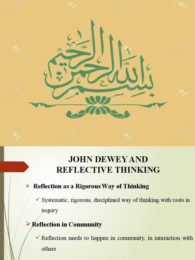 Dewey On Reflection | PDF