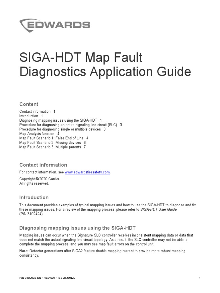 3102692-EN R001 SIGA-HDT Map Fault Diagnostics Application Guide | PDF