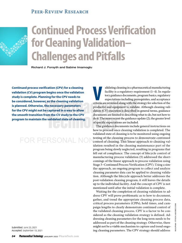 Continued Process Verification | PDF | Verification And Validation ...