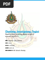 Chemistry Project Class-XII (2021-22) - Investigatory Project | PDF | Digestion | Saliva