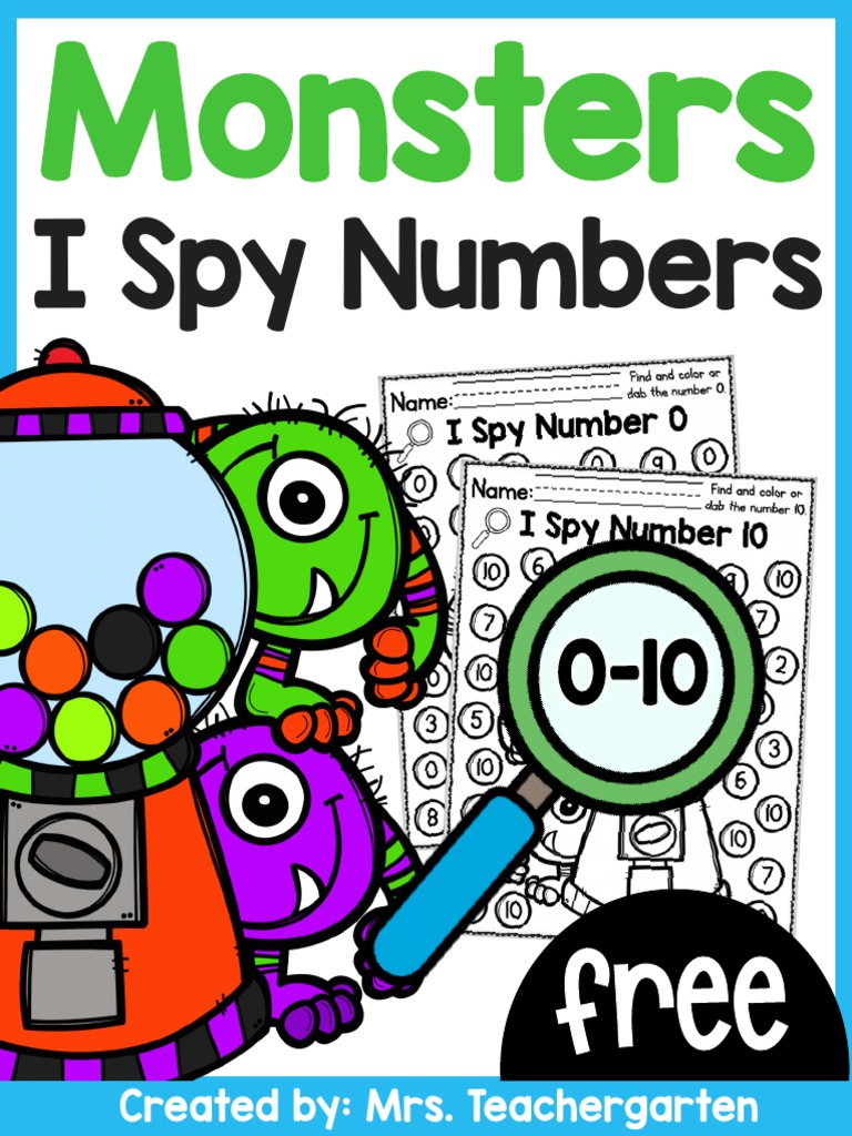 I Spy Numbers: Created By: Mrs. Teachergarten | PDF | Social ...