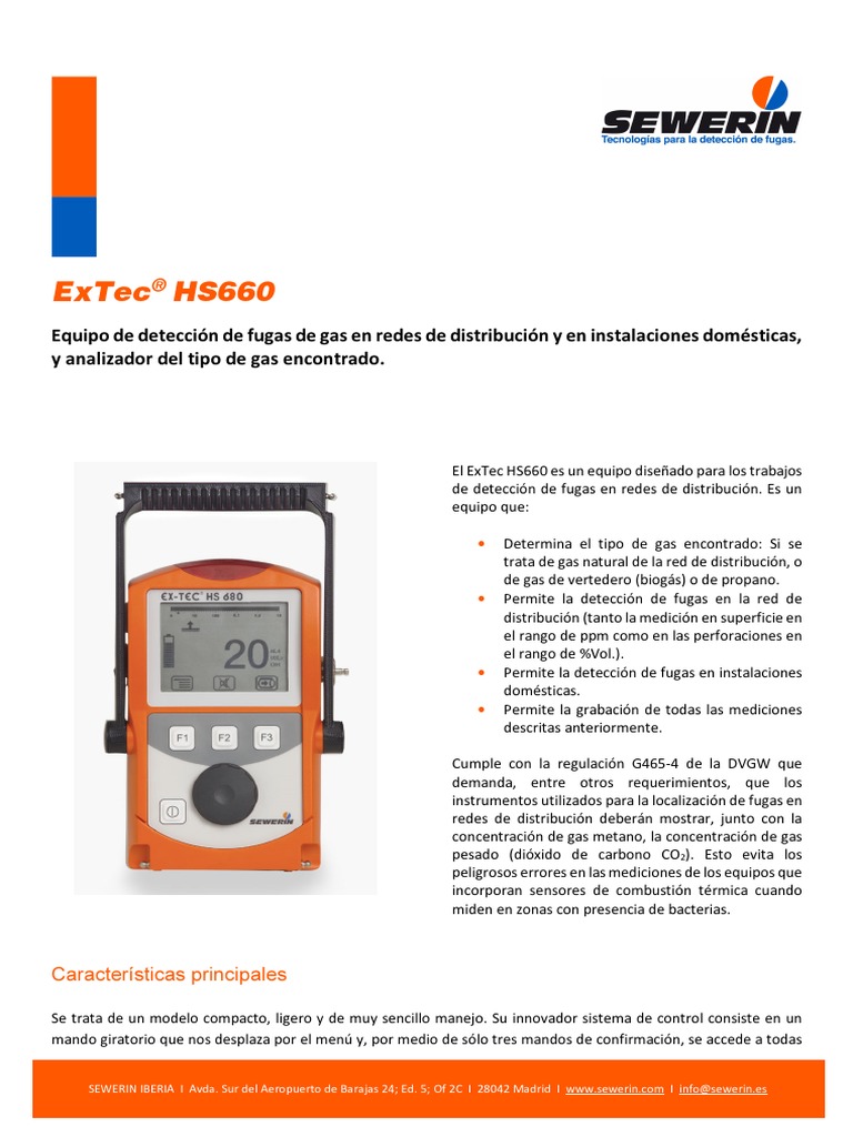 Fugas de Gas - HS680 - Alfaa Instrumentos | PDF | Gas natural | Química