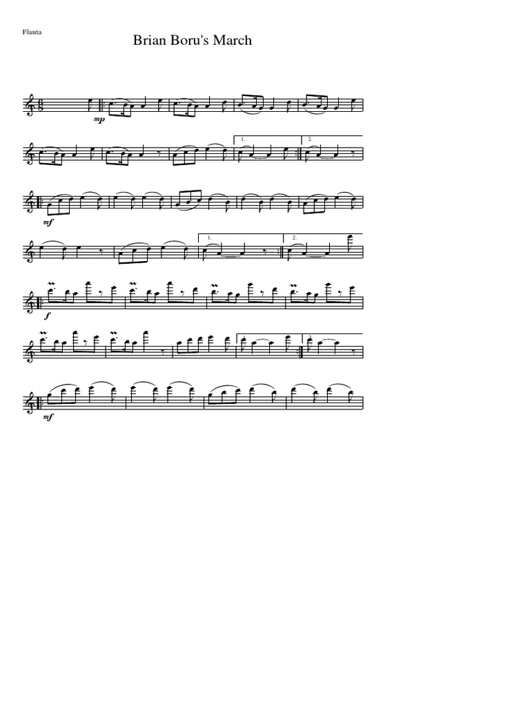 Brian Boru's March - Flauta | PDF
