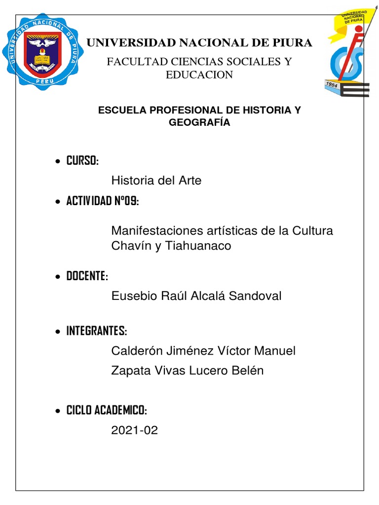 Informe Cultura Chavin Tiahuanaco | PDF