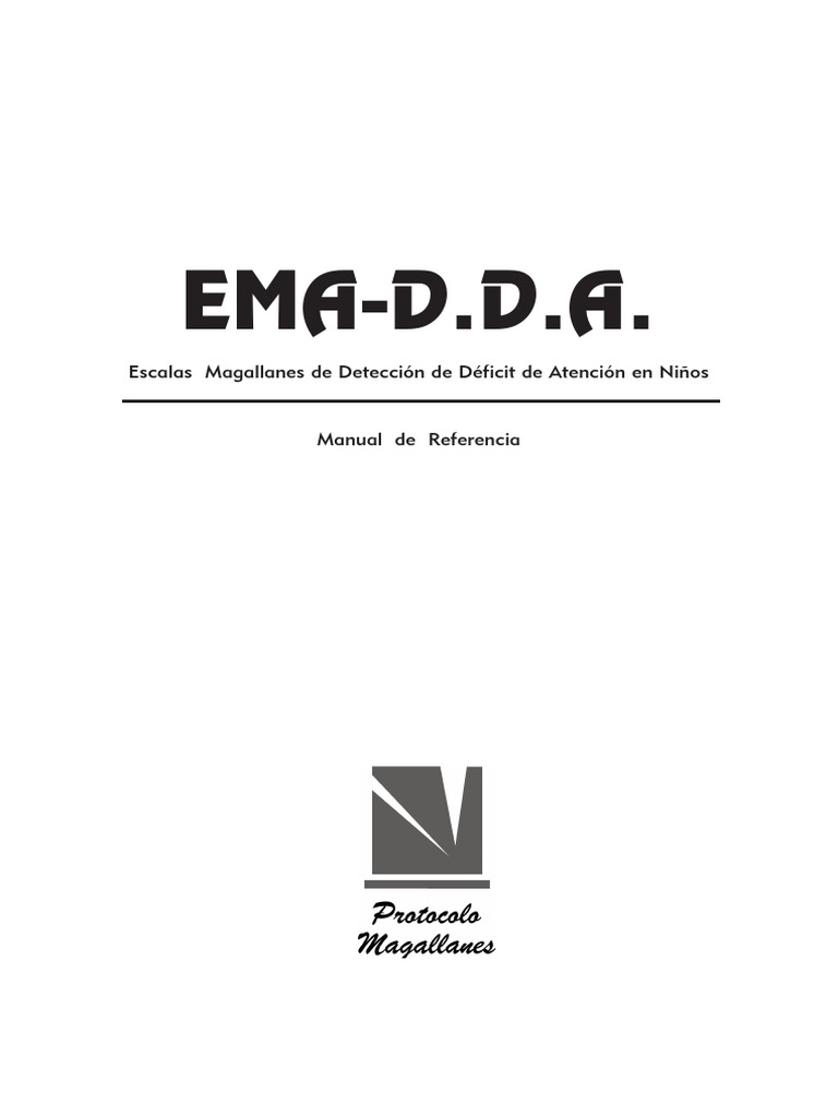 Manual EMA DDA ESCALAS DE MAGALLANES DE DETECCION DE DEFICIT DE ATENCION EN NINOS | Descargar ...