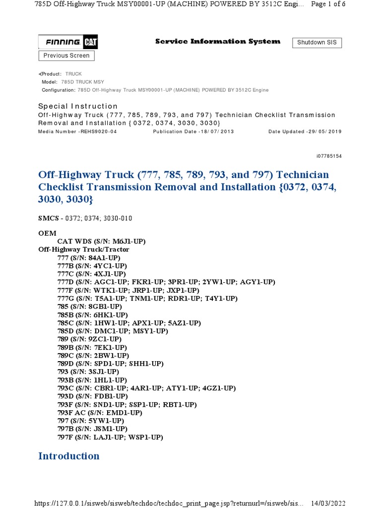 Https 127.0.0.1 Sisweb Sisweb Techdoc Techdoc Print Page R&I | PDF | Clutch | Transmission ...