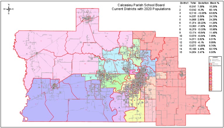 Current Calcasieu Parish School Board Election Districts | PDF