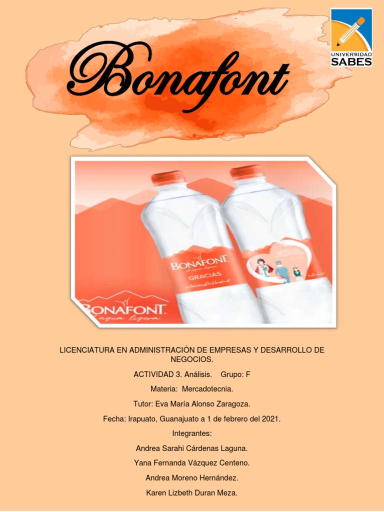 BONAFONT Final | PDF | Dieta y nutrición | Azúcar