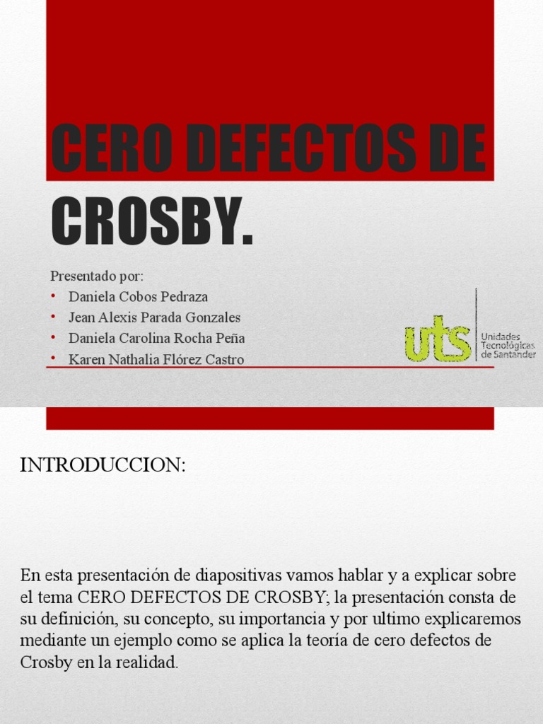 Cero Defectos de Crosby | PDF | Business | Calidad (comercial)