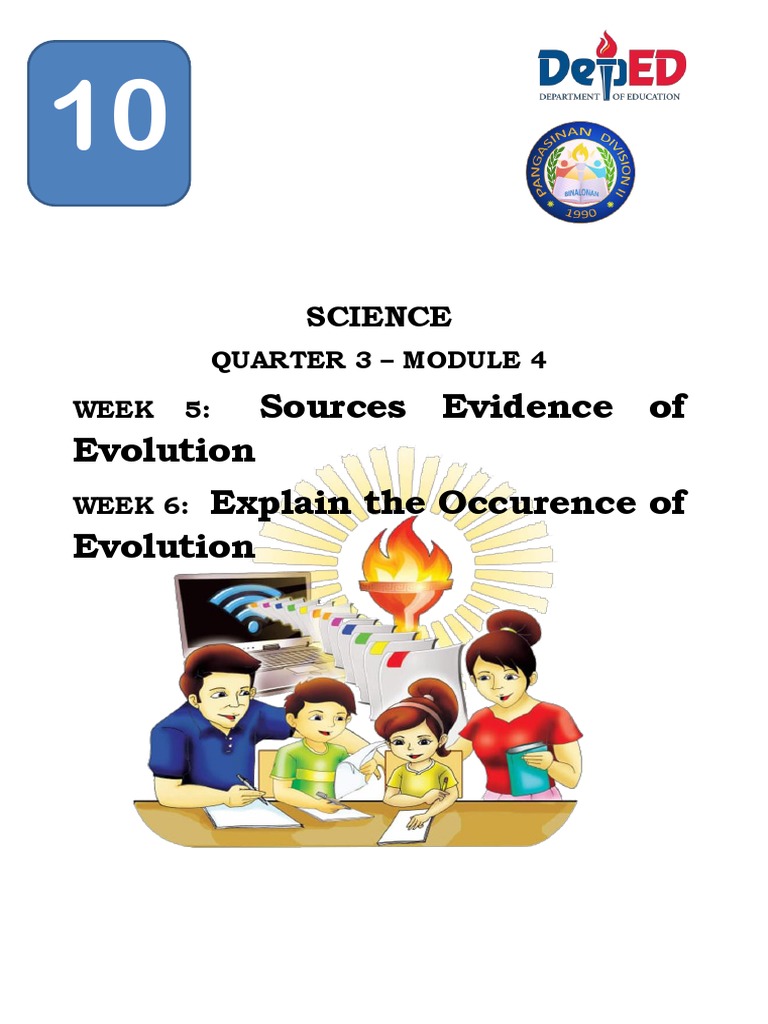 D Science 10 Quarter 3 Module 4 (Week 5-6) | PDF | Fossil | Evolution