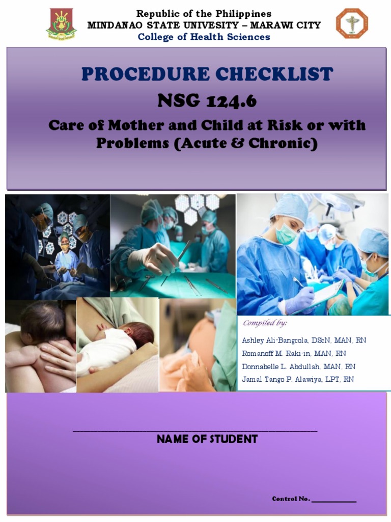 MCN Skills 2021 Procedure Checklist | PDF | Surgery | Public Health