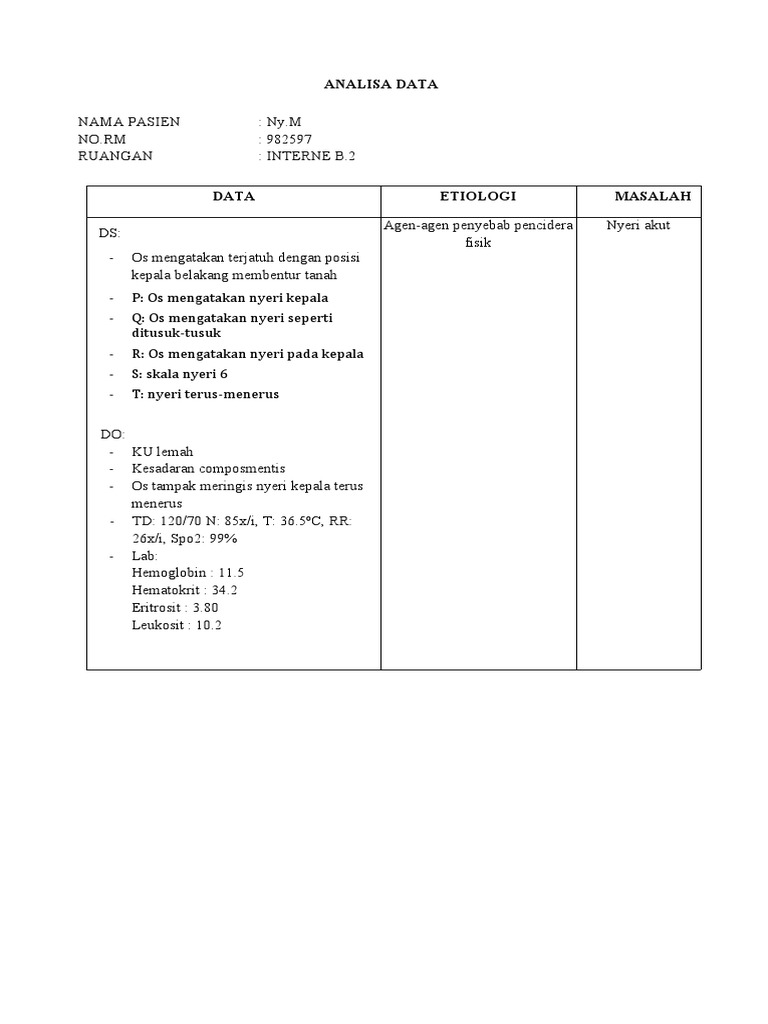 Analisa Data CKR | PDF