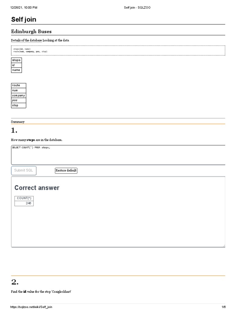 Self Join - SQLZOO | PDF | Software | Sql