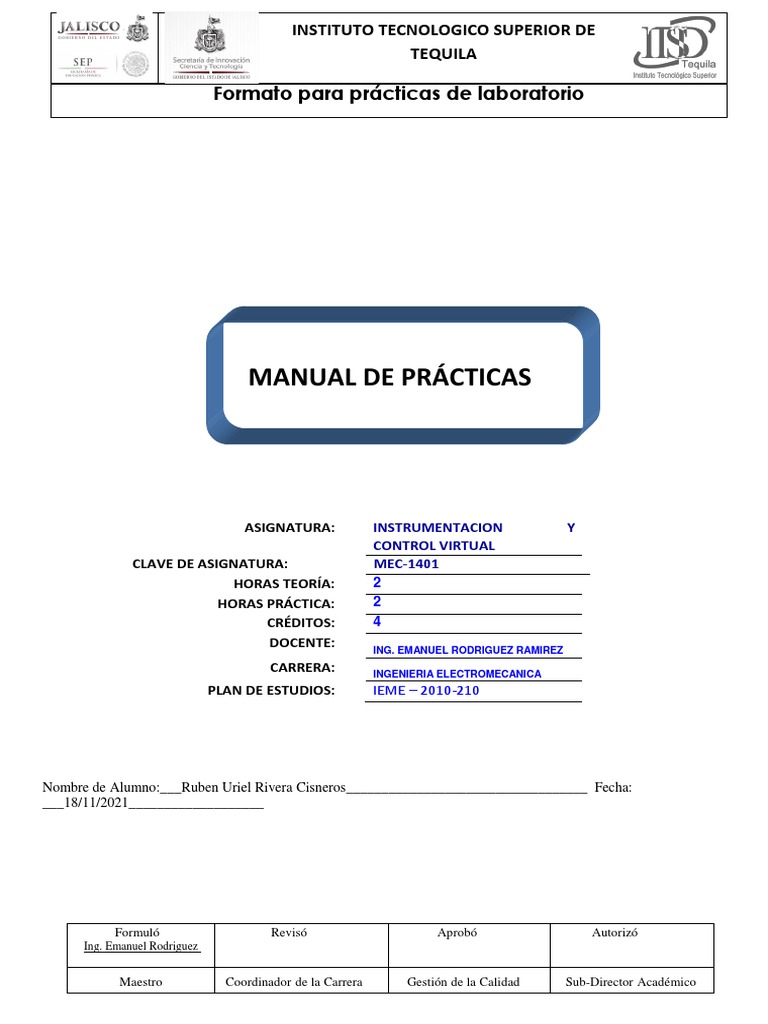 Manual de Practica GENERAL 13 LABVIEW ARDUINO | PDF | Adquisición de datos | Señal analoga