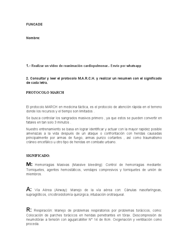 Protocolo March | PDF