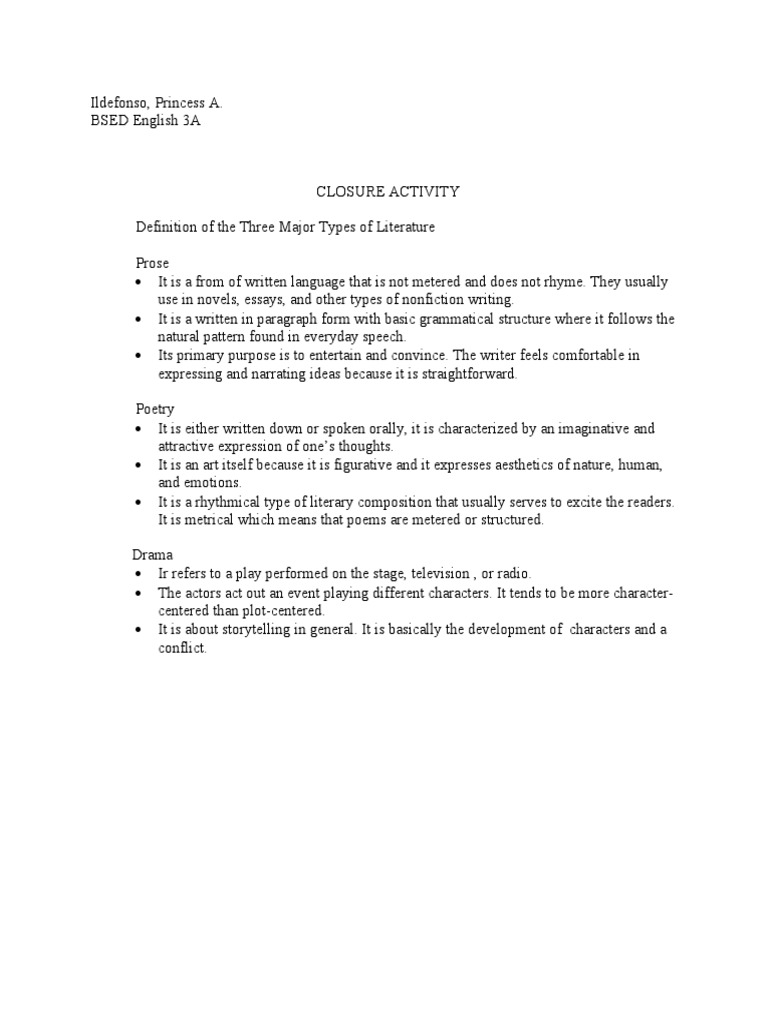 Closure Activity | PDF