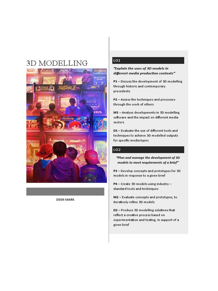 3d Modelling Research Report | PDF | Computer Graphics | 3 D Computer ...