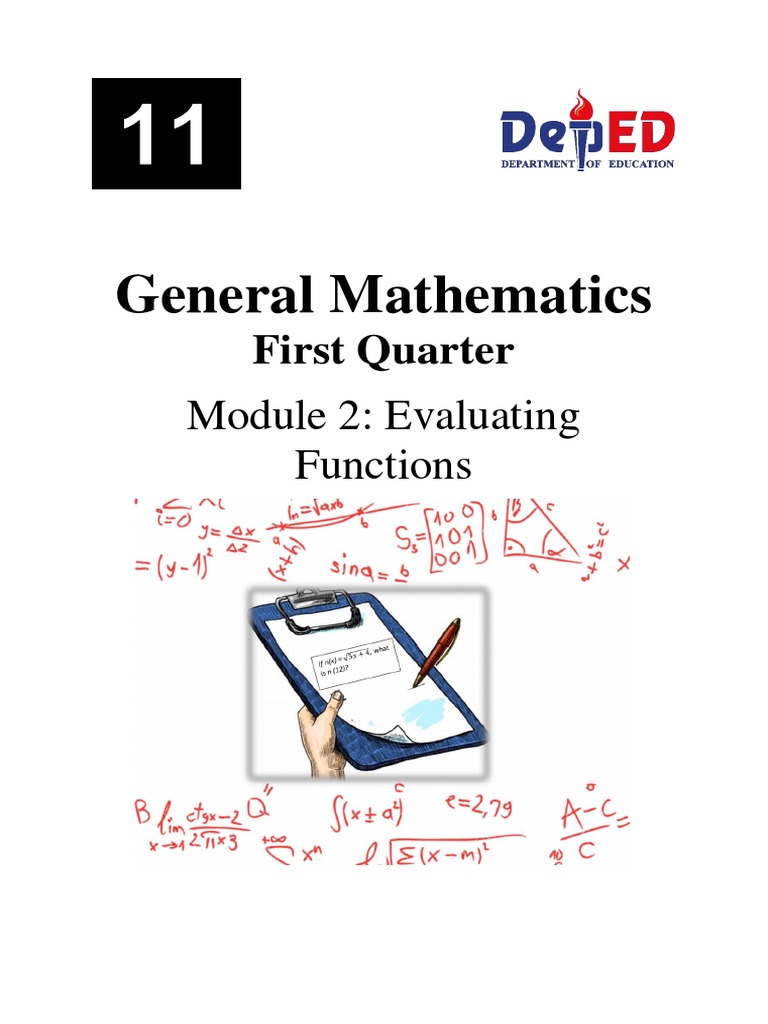 General Mathematics: First Quarter | PDF | Function (Mathematics ...