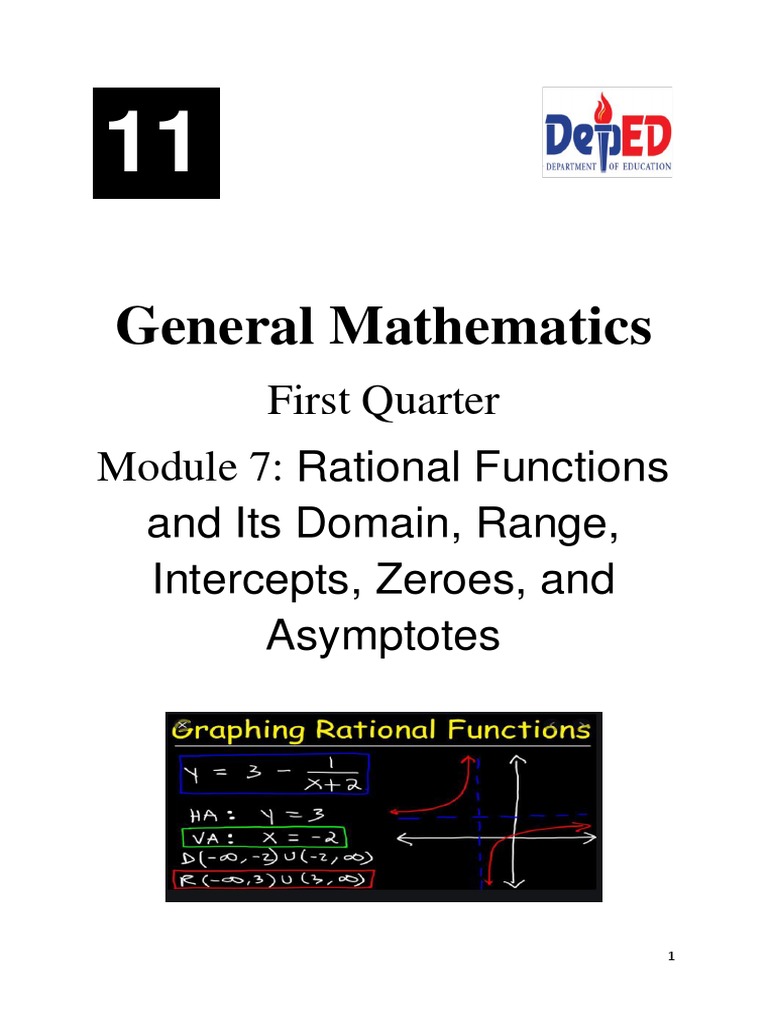 General Mathematics Q1 Module 7 FINAL | PDF | Asymptote | Function ...
