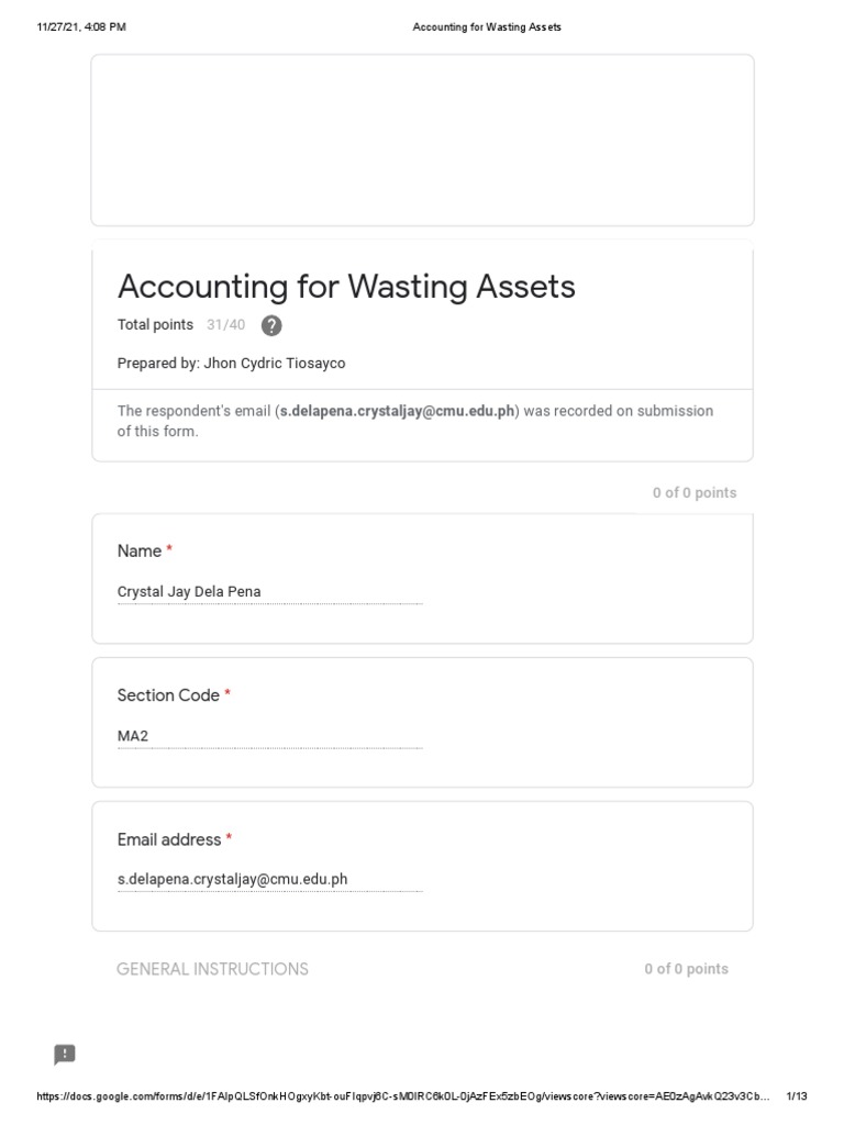 Accounting for Wasting Assets Guide | PDF | Depreciation | Accounting