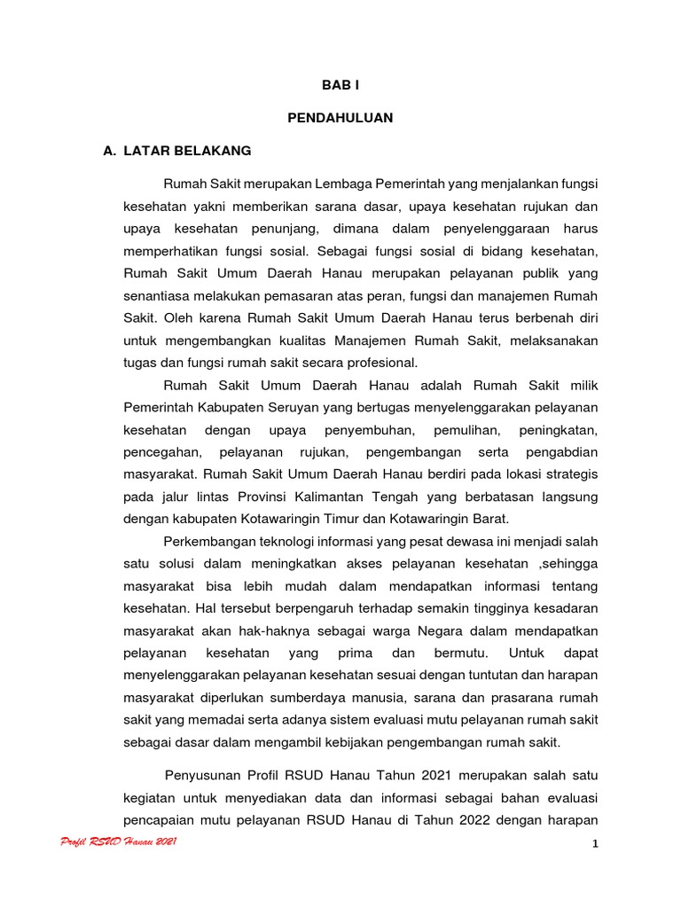 Profil RSUD Hanau 2021 dan Layanannya | PDF | Ilmu Sosial