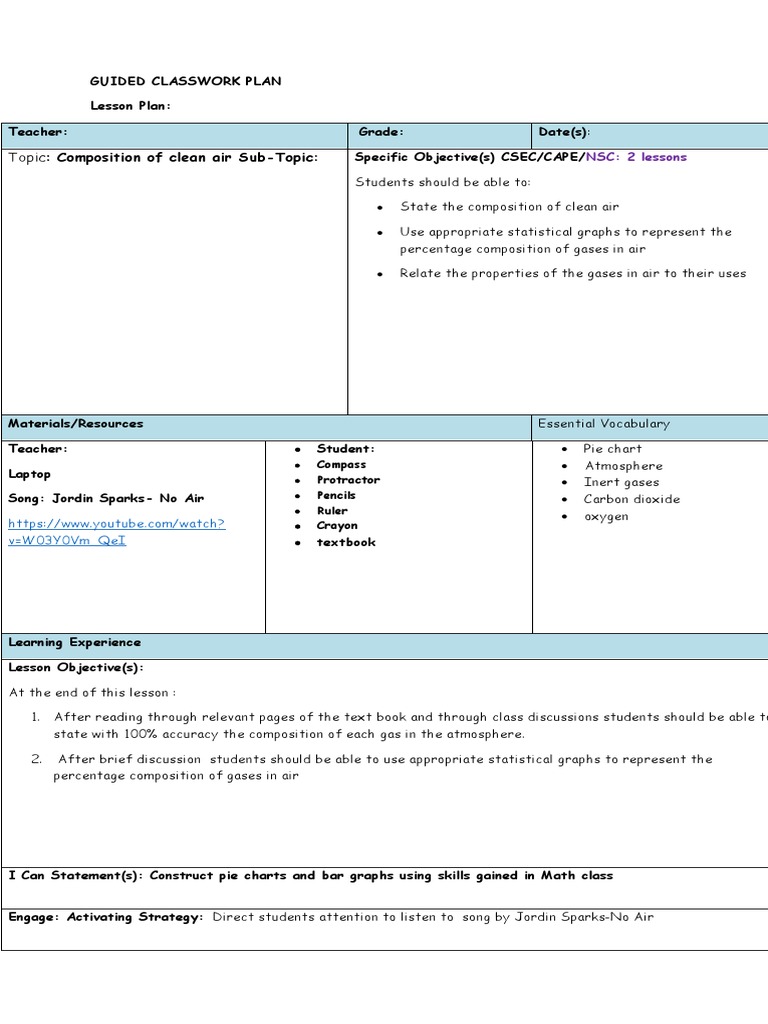 Topic: Composition of Clean Air Sub-Topic:: NSC: 2 Lessons | PDF ...