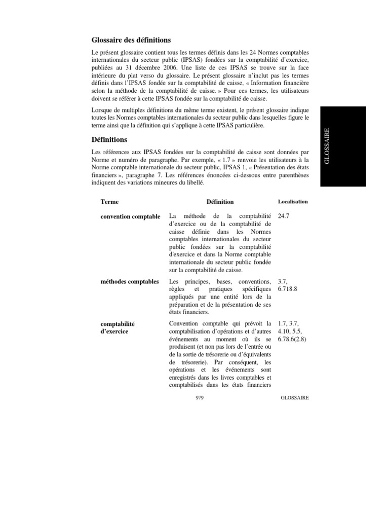 Glossaire Des Definitions | PDF