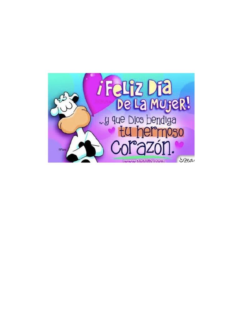 Tarjeta Dia De La Mujer Pdf