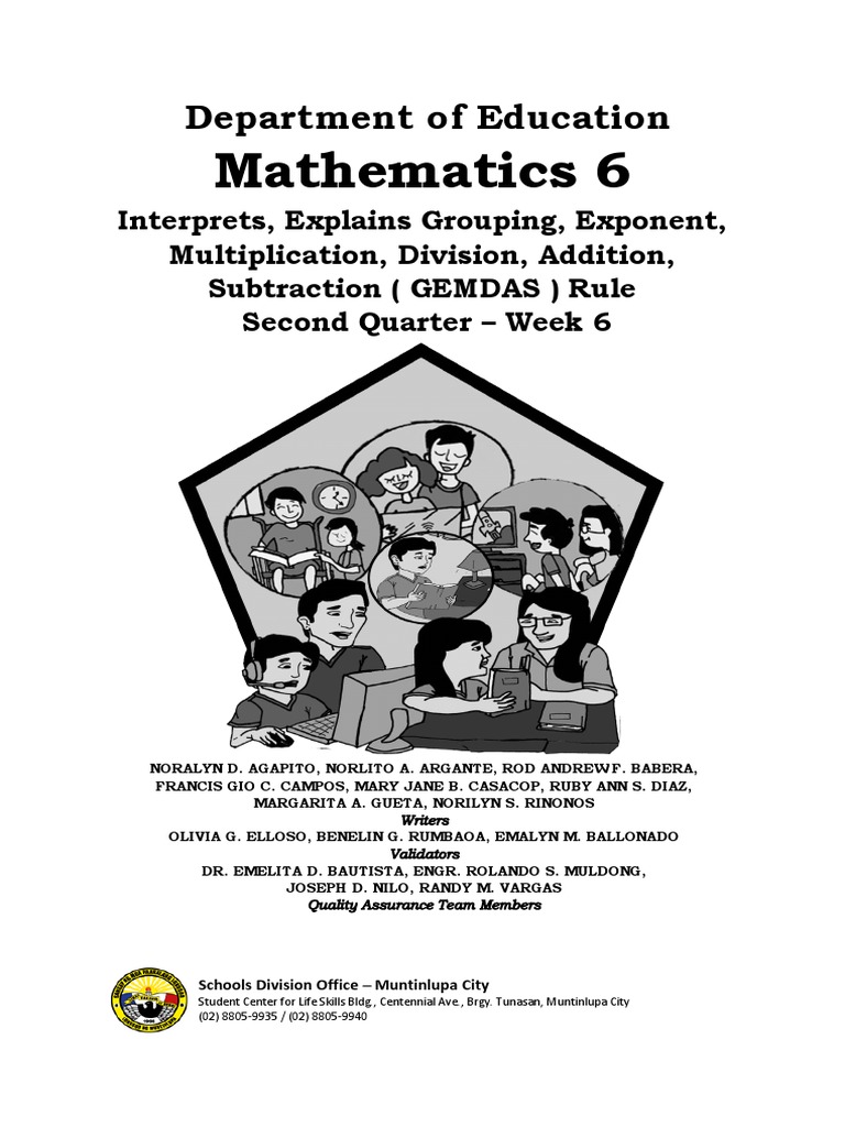 Mathematics 6: Department of Education | PDF | Multiplication ...