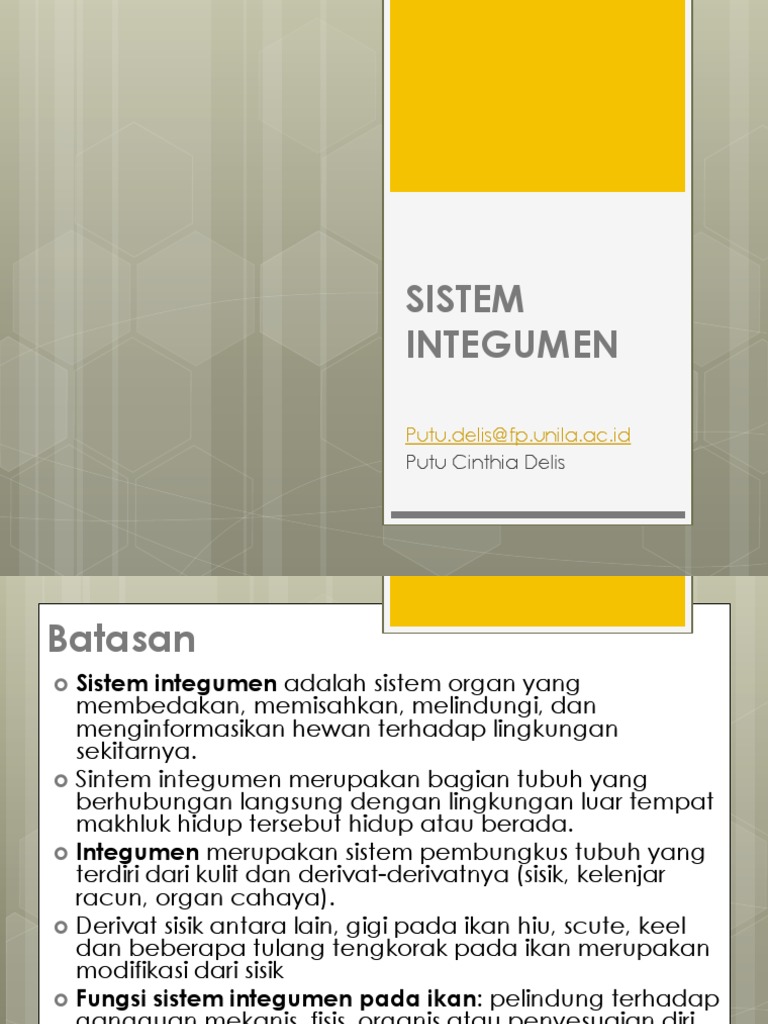IKTIOLOGI Sistem Integumen | PDF