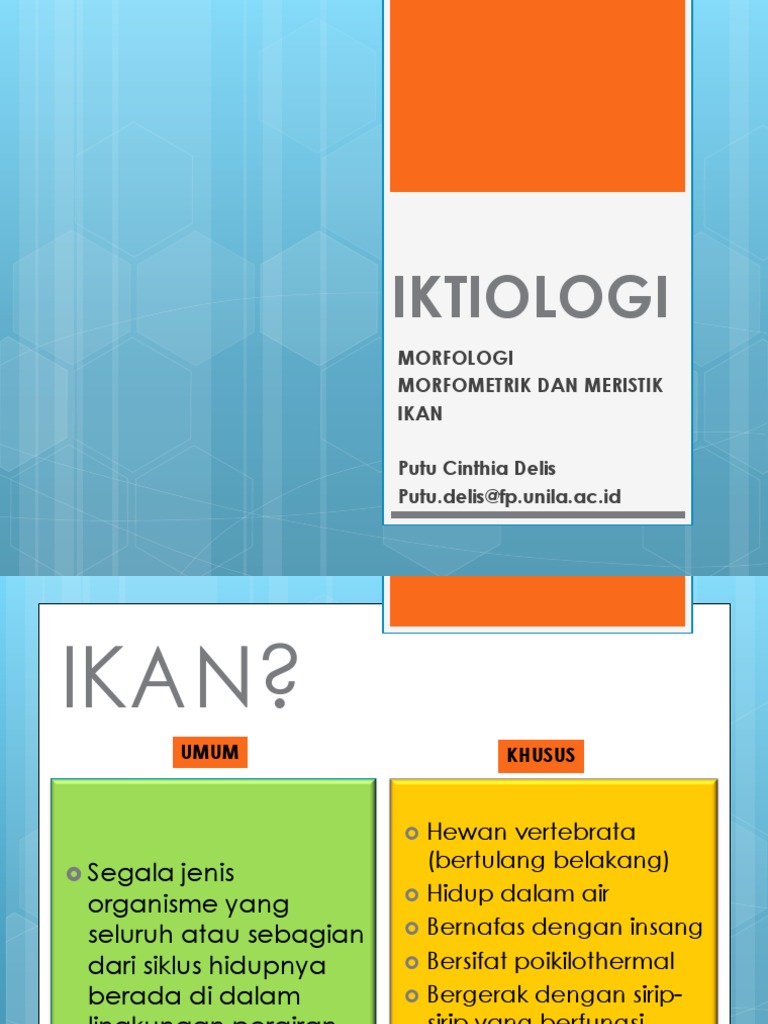 IKTIOLOGI-Morfologi, Morfometrik, Dan Meristik Ikan | PDF