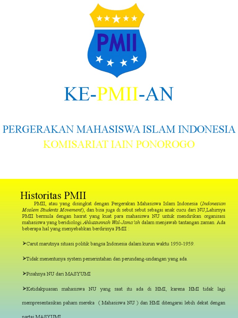 Sejarah dan Filosofi PMII IAIN Ponorogo | PDF