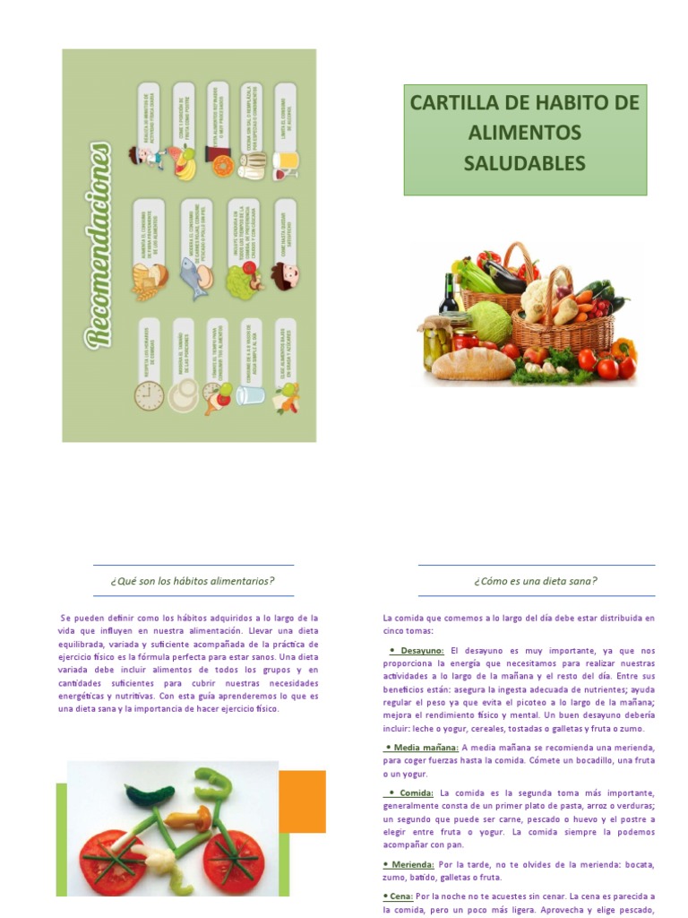 Qué Son Los Hábitos Alimentarios Pdf Dieta Alimentos