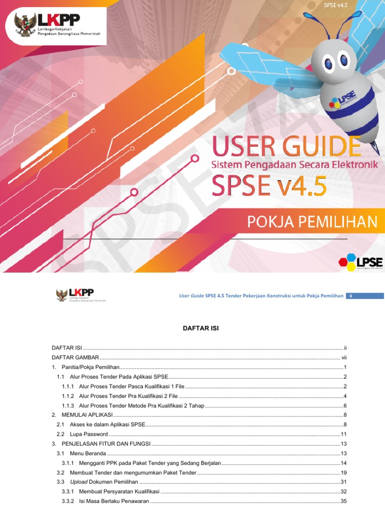 Panduan SPSE 4.5 untuk Tender Konstruksi | PDF