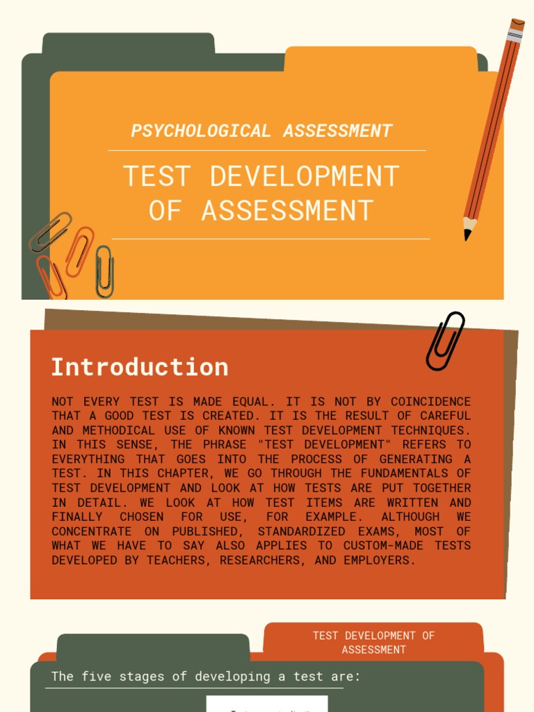 Test Development of Assessment | PDF | Test (Assessment) | Educational ...