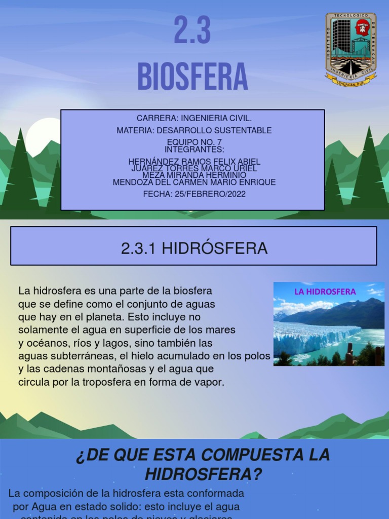 2.3 Biosfera | PDF | Atmósfera de tierra | Tierra