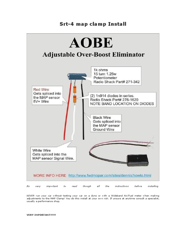 Srt-4 Map Clamp Install: Its Very Important To Read Though All The ...
