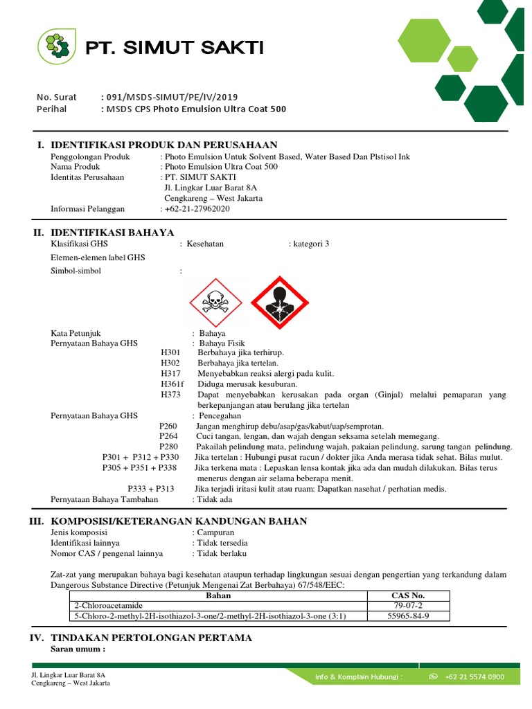 CPS Ultra Coat 500 MSDS | PDF