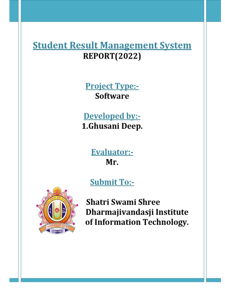 Student Result Management System: REPORT (2022) | PDF | Software ...