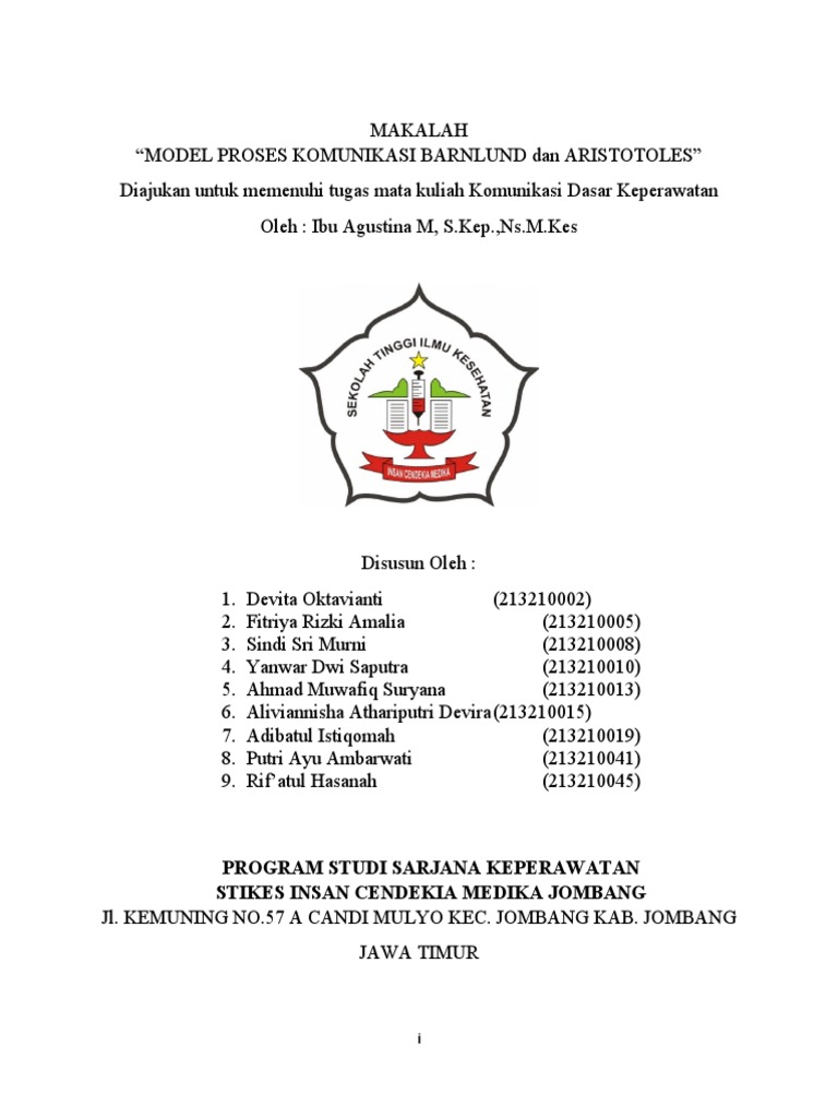 Model Komunikasi Barnlund dan Aristoteles | PDF
