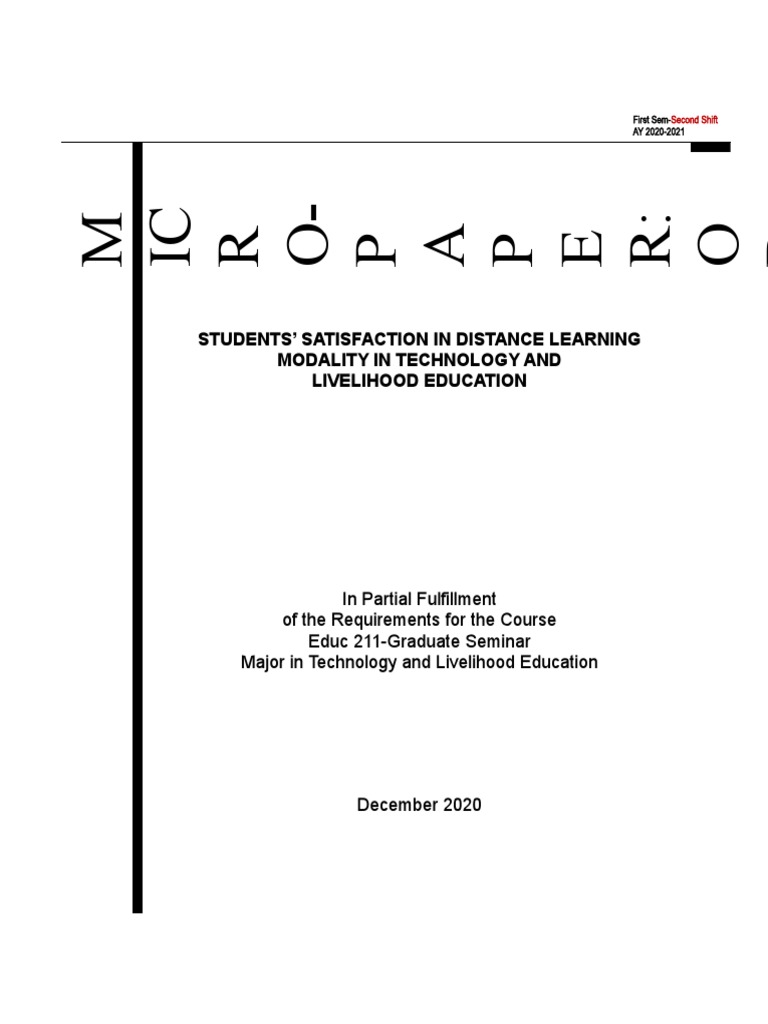 Student Satisfaction in Distance Learning | PDF | Qualitative Research ...