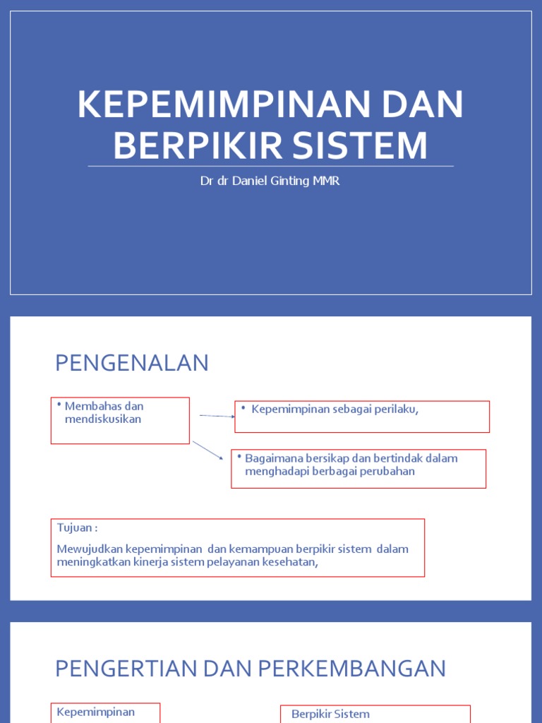 1 Kepemimpinan Dan Berpikir Sistem | PDF
