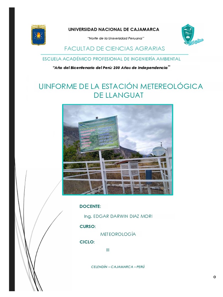 Estación Meteorológica Llanguat | PDF | Meteorología | Precipitación