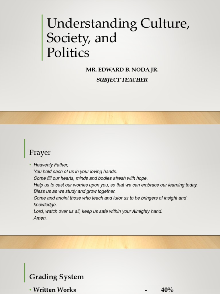 Essentials of Culture, Society, and Politics | PDF | Social Sciences ...