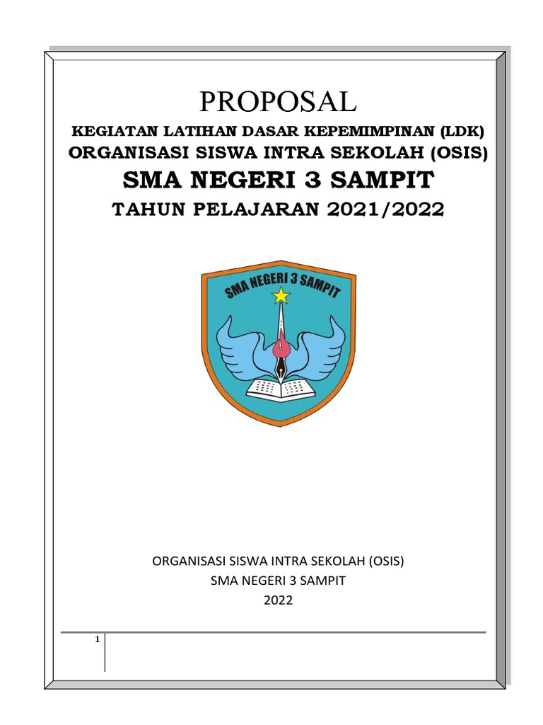 Proposal LDK OSIS SMA 3 Sampit 2022 | PDF
