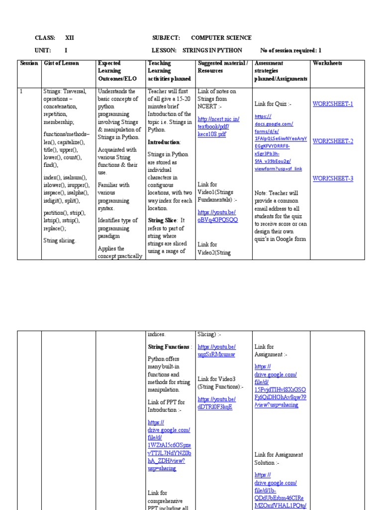 Cs 12 Strings In Python Pdf String Computer Science Letter Case