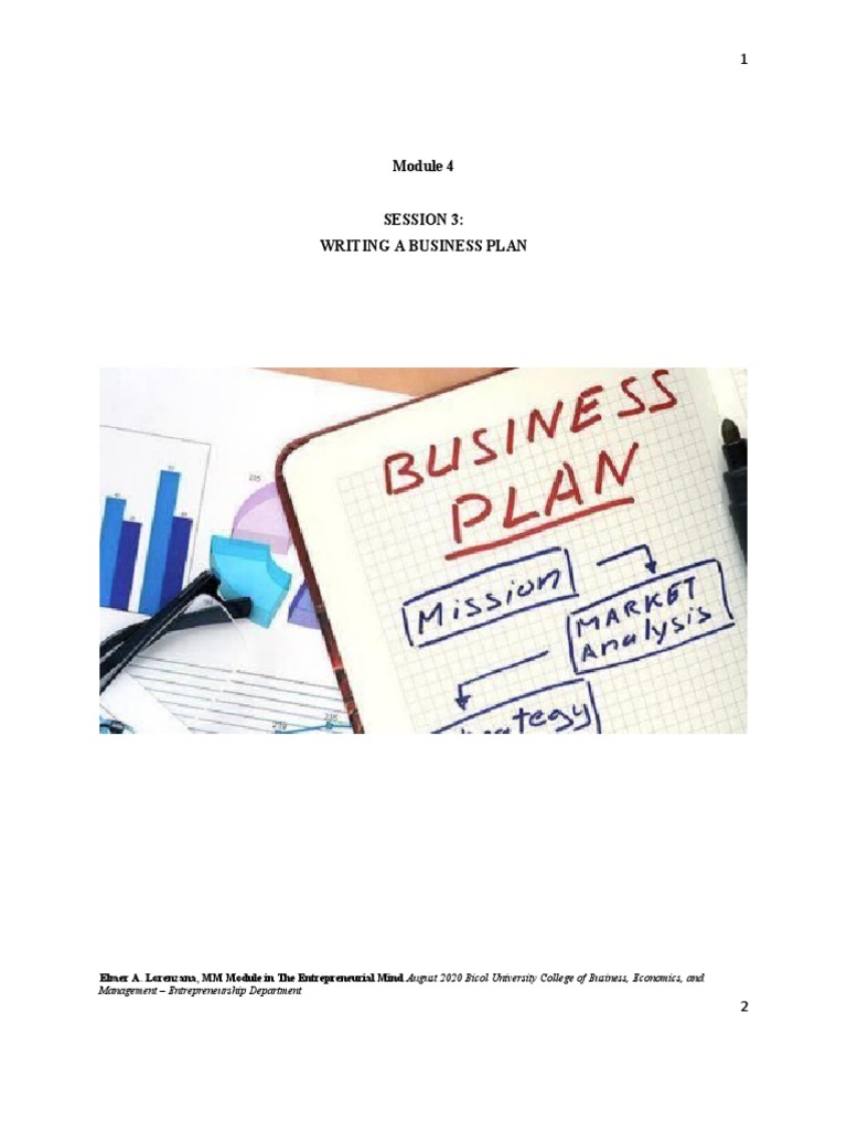 Session 3: Writing A Business Plan | PDF | Entrepreneurship | Strategic ...