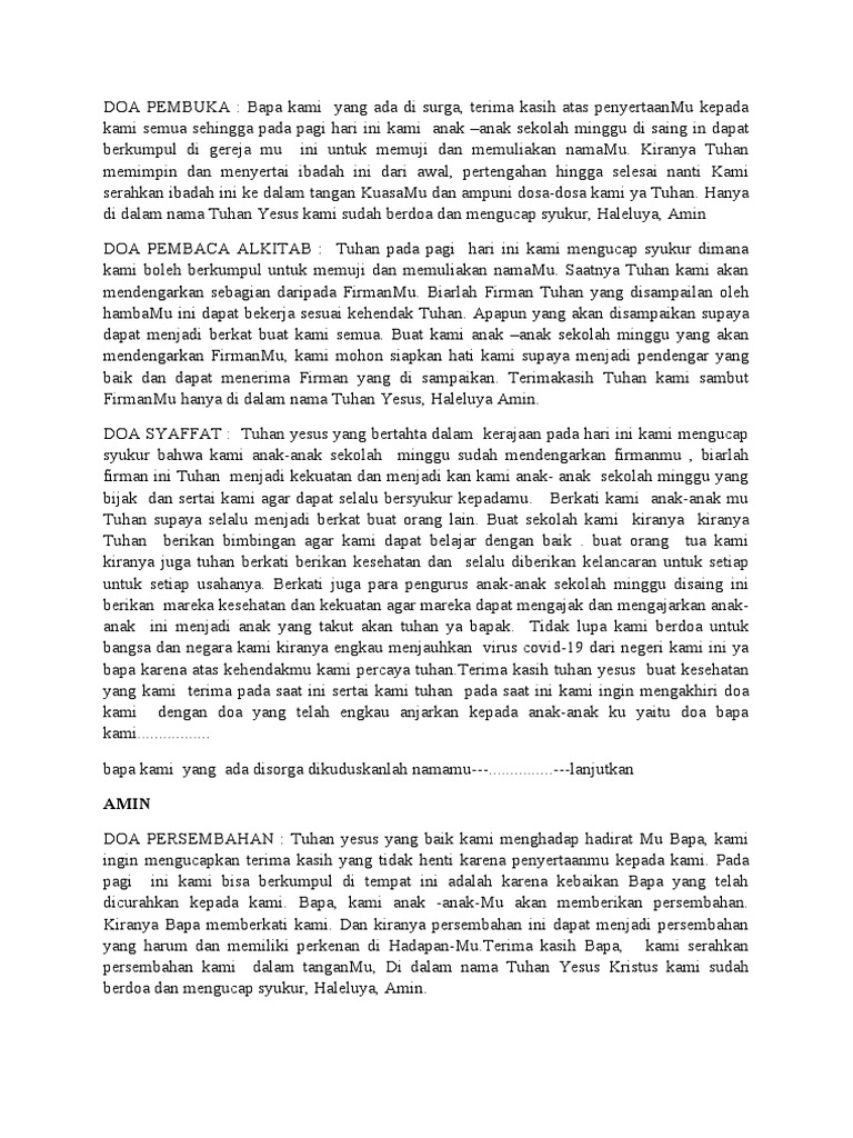 Doa Pembuka | PDF