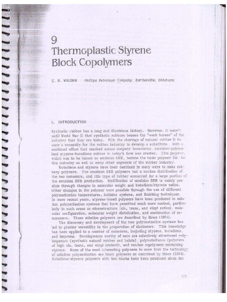 SBS Block Copolymer | PDF