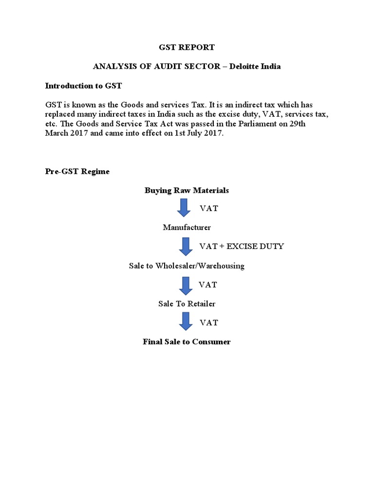 GST REPORT - Deloitte | PDF | Taxes | Value Added Tax